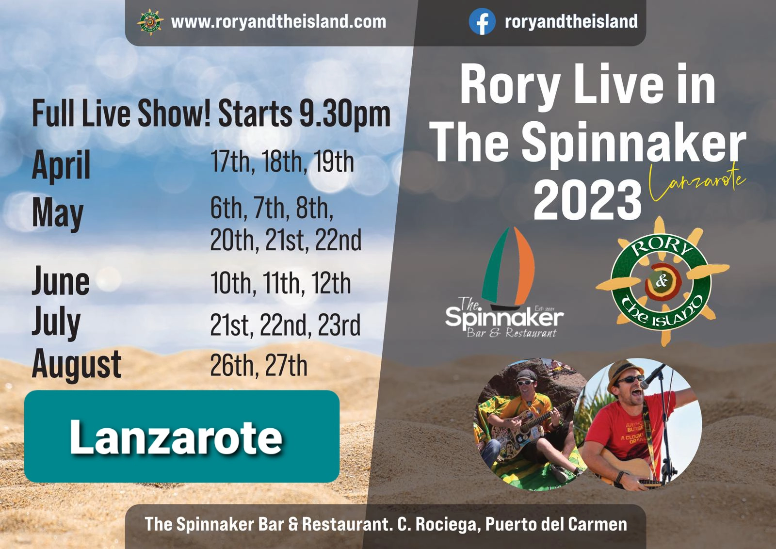 Rory and The Island | Live Shows